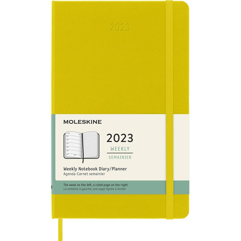 MOLESKINE 2023 週記手帳 12M 硬殼 L型 草黃 燙金服務 MOLESKINE｜筆記本/手帳人氣榜 - Pinkoi