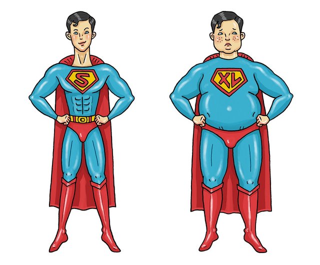 Caricatures Fat Superman