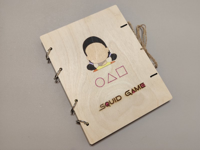 Squid Game Notebook, Squid Game Merch, Squid Game Gift WoodAtmosphere ...