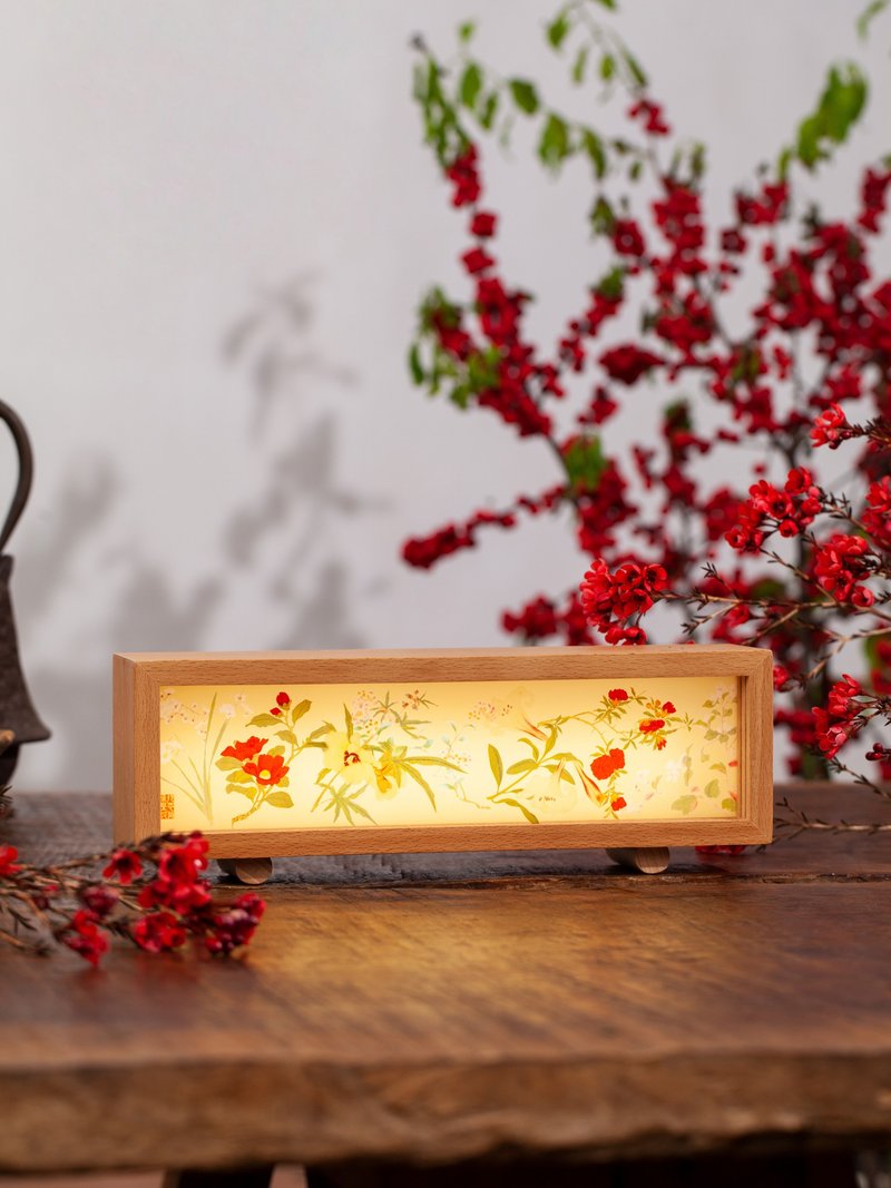 Collection Series Hundred Flowers Scroll Series Pat Lamp Three Lights ...