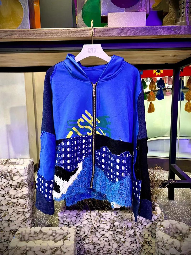 OTT獨一無二•Unique*藍色拼接衛衣外套Blue Jacket with Hoodie* OTT Palace｜女大衣/外套人氣榜 ...