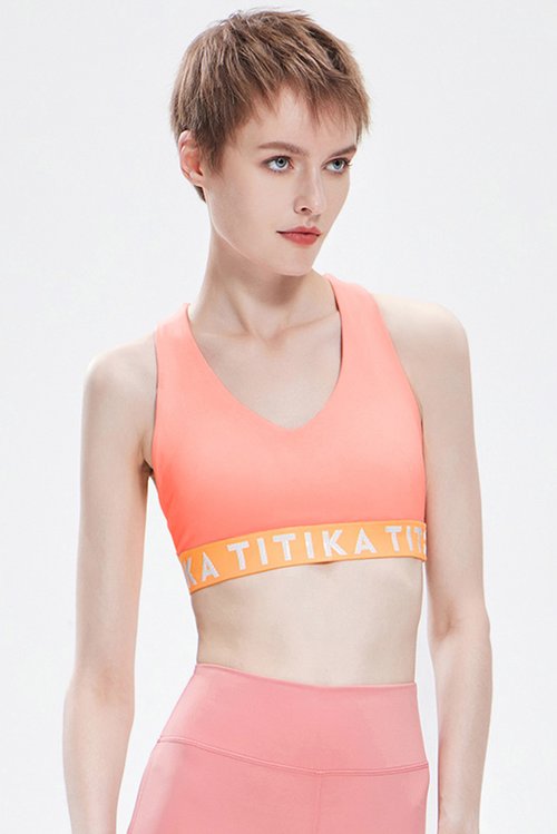 Major Medium Bra - Orange - Shop Titika Active Couture Women's Athletic Underwear - Pinkoi