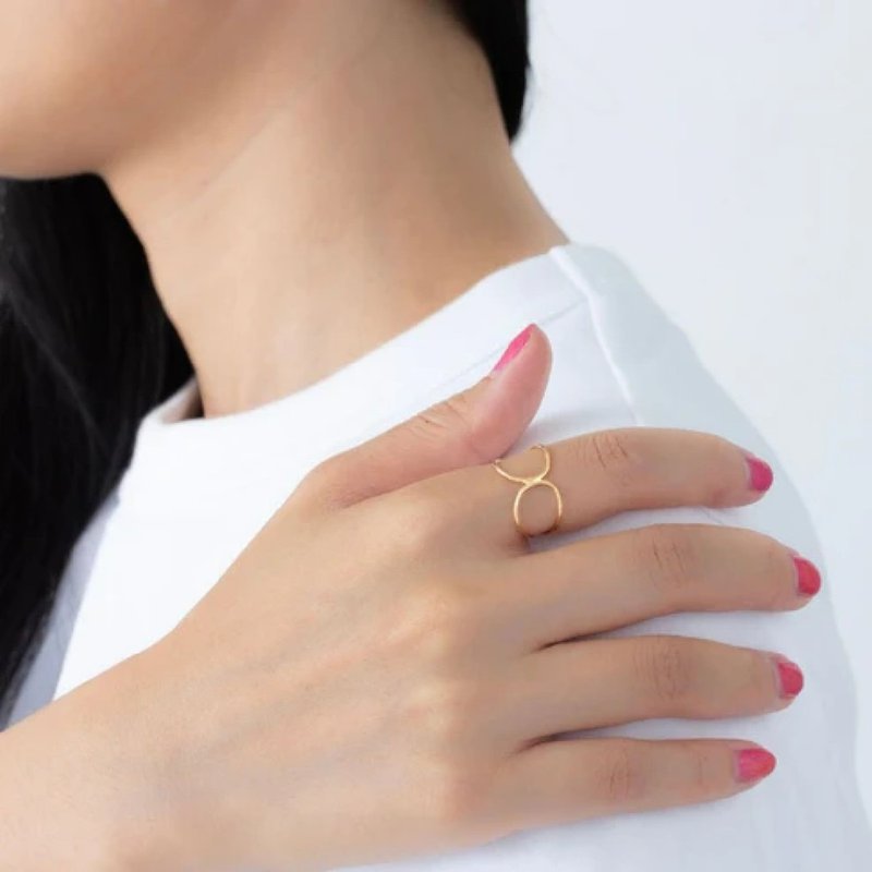 日本MONATELIER | K10 (黃金) 戒指【Dubble Heart Ring】 W Jewelry｜戒指人氣榜 - Pinkoi