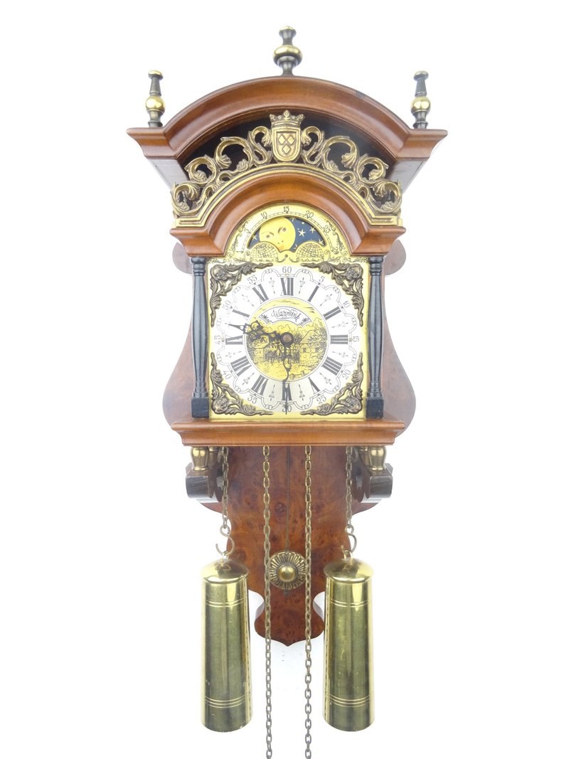 Antique Vintage Dutch Wall Clock Warmink Wuba Sallander Moonphase 8 day ...