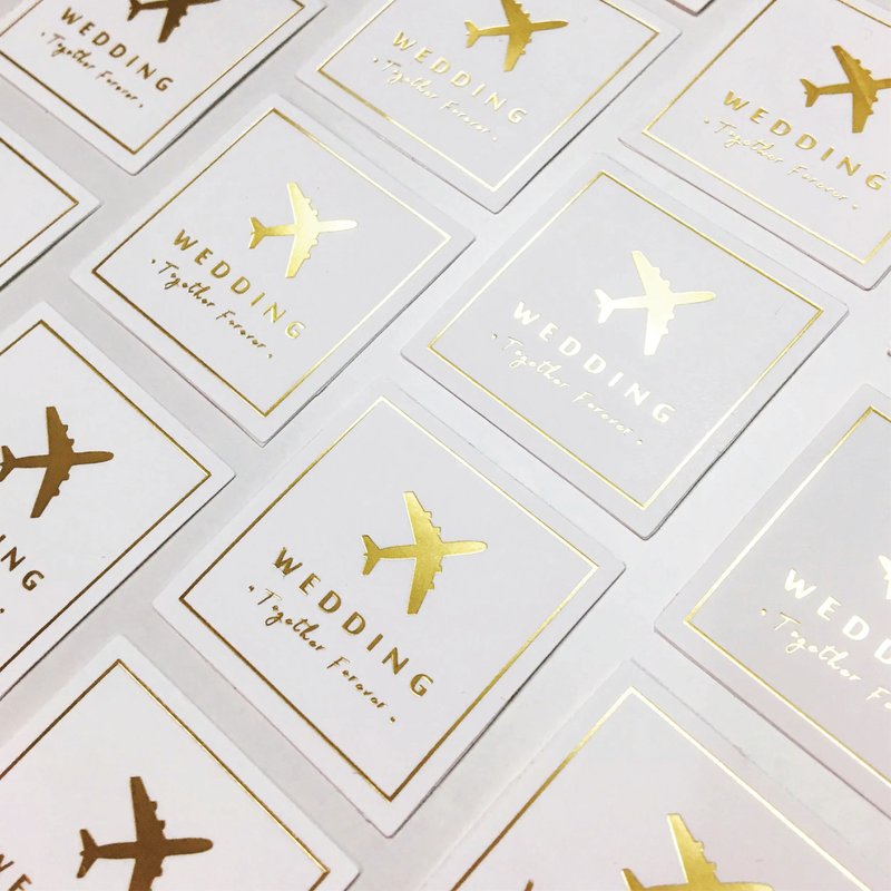 Pearl Bronzing Airplane Sticker | Wedding Invitation Sticker | 20pcs ...