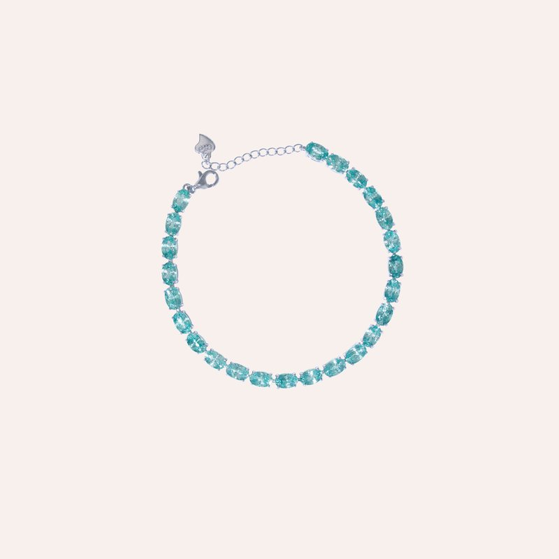 安珠 風信子 藍色 橢圓 4*6mm 手鍊 和諧系列 Oval B 寶石銀飾 安珠 AND JEWEL 每天配戴的天然寶石｜手鍊/手環人氣榜 - Pinkoi