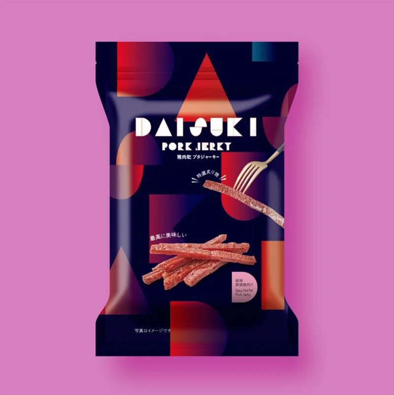 【會員日】麻辣厚燒豬肉片-輕巧夾鏈包(150g) DAISUKI 台意思吉｜肉乾/肉鬆人氣榜 - Pinkoi