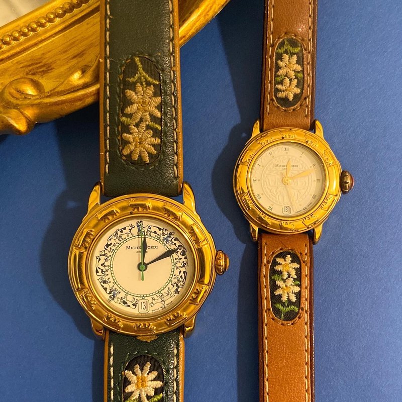 Vintage Embroidered Strap Farm Watch - Shop retrohub20 Couples' Watches ...