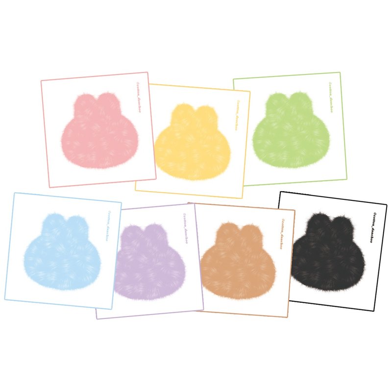 angora rabbit paper sticker MIX (21 sheets) sweety witty (cotton_danchoo)｜貼紙人氣榜 - Pinkoi