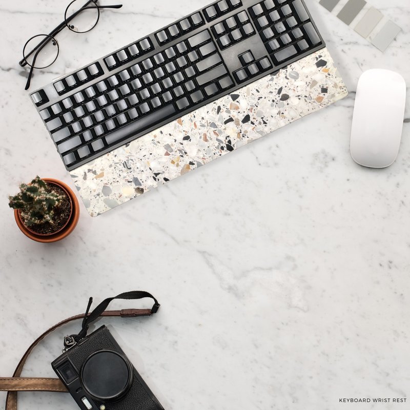 Italian terrazzo--large slope version-natural stone keyboard hand rest ...