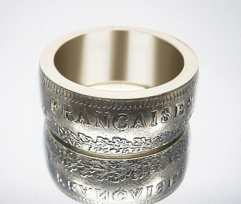 France Coin Ring 50 francs 1976 (replica) french coin necklace coin ...