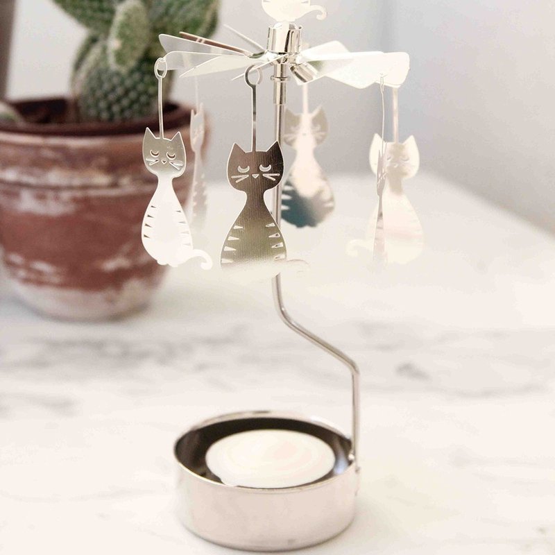 調皮貓旋轉燭座(附蠟燭) PLUTO Design｜香氛蠟燭/燭台人氣榜 - Pinkoi