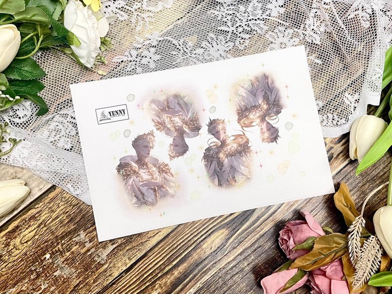 Emperor matte clear sticker (white background) 3pcs - Shop YENNNNY ...