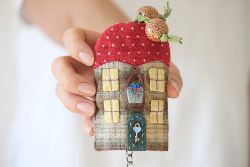 Quilted keychain in Japanese Patchwork style. Soft Key holder. Quilted ...