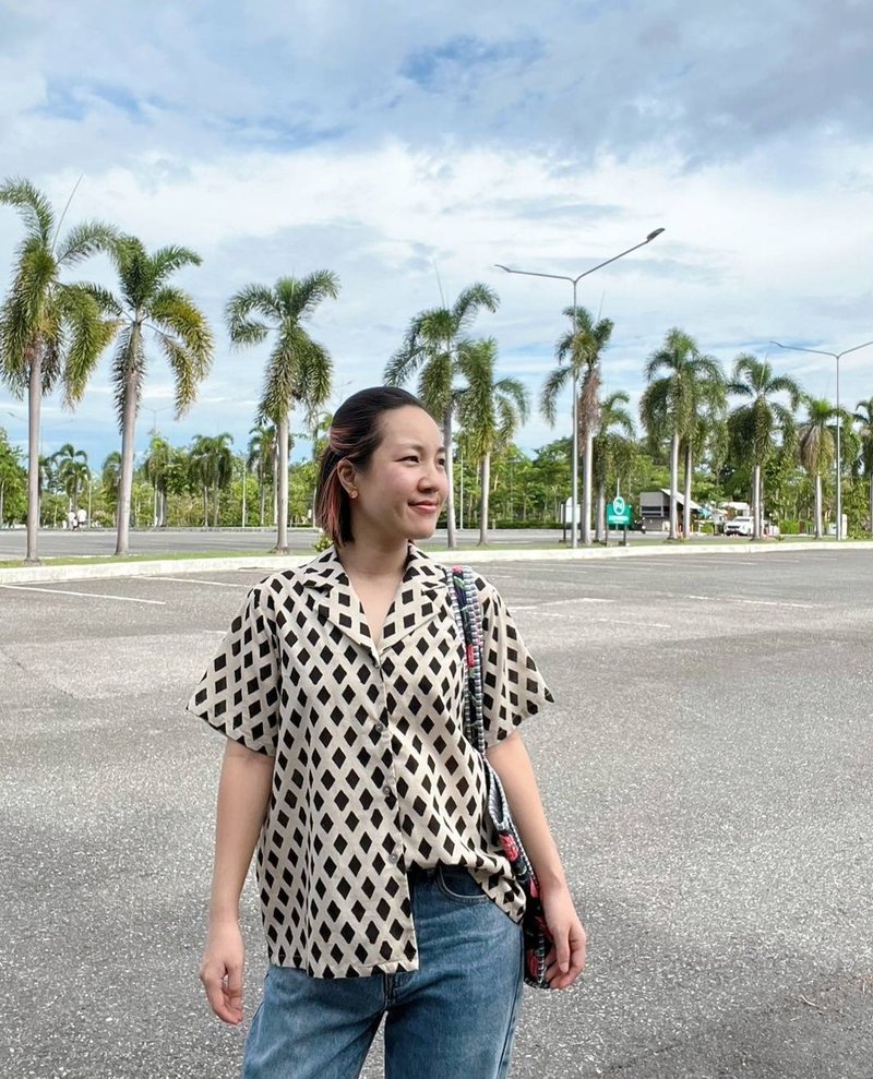 Hawaii Collar India Hand Block Print (Tailor Made) Jaiyen Studio｜女襯衫人氣榜 - Pinkoi