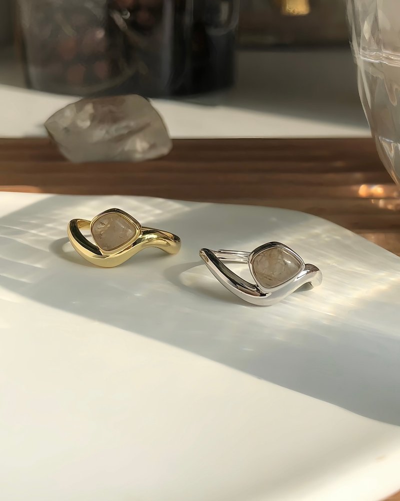 [Good Luck and Wealth] Golden Rutilated Quartz | 925 Sterling Silver ...