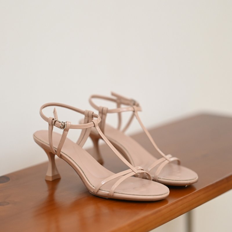 細帶露趾涼鞋-水滴感氣墊-裸粉色 NO216｜涼鞋人氣榜 - Pinkoi