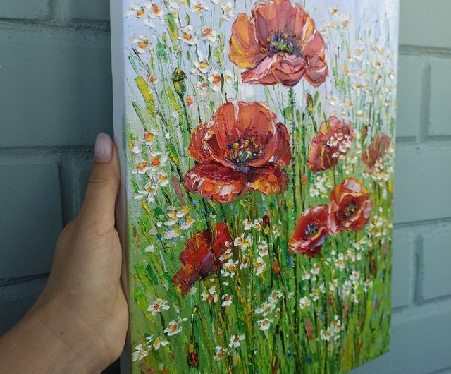 Acrylic Paintings Of Poppies Poppy Field