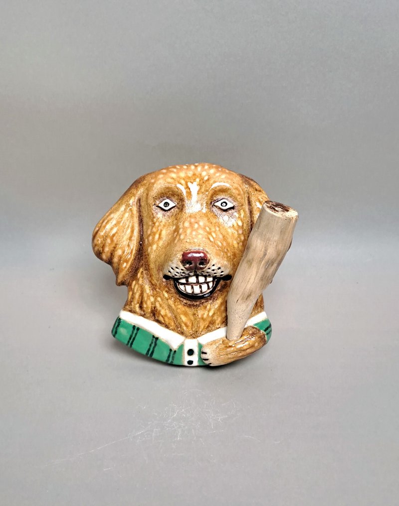 黃金獵犬擴香器02(手工陶製品) relief-pottery｜香氛/精油/擴香人氣榜 - Pinkoi