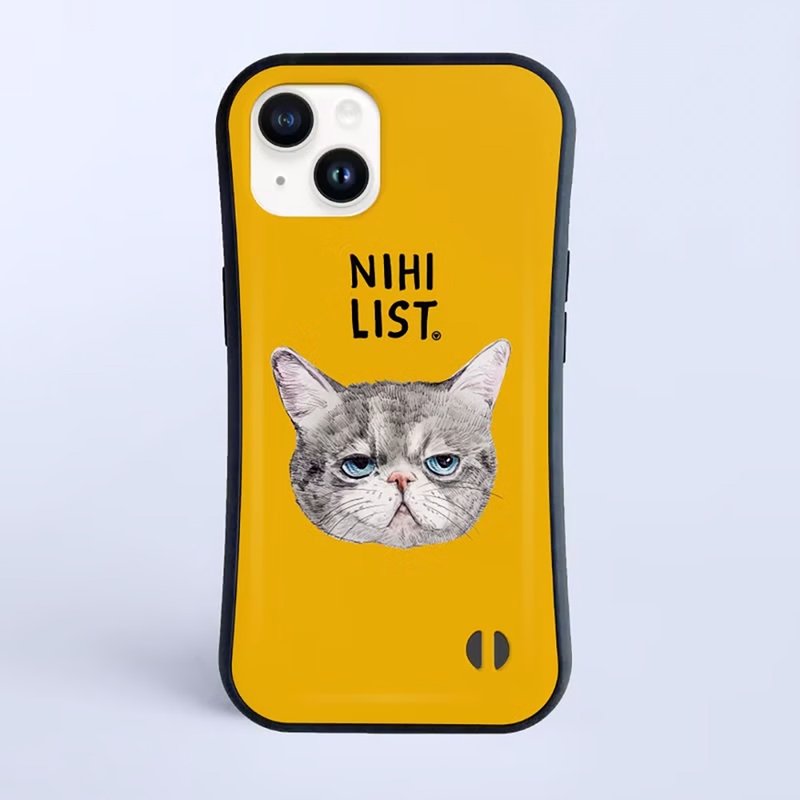 The nihilistic cat /耐衝撃グリップiPhoneケース mai-gallery｜手機殼/手機套人氣榜 - Pinkoi
