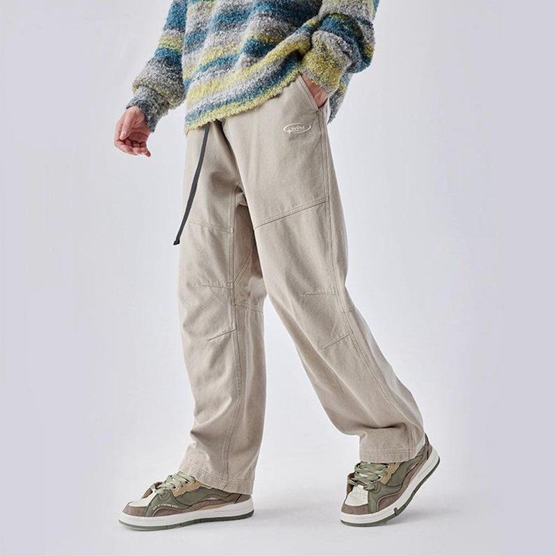 冬季加厚直筒褲 水洗復古工裝褲 MUYU｜男長褲/休閒褲人氣榜 - Pinkoi