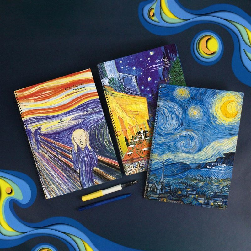 Chuyu A4/13K線圈筆記(橫線)/加厚筆記/70張/世界名畫 珠友文化 Chuyu Culture｜筆記本/手帳人氣榜 - Pinkoi
