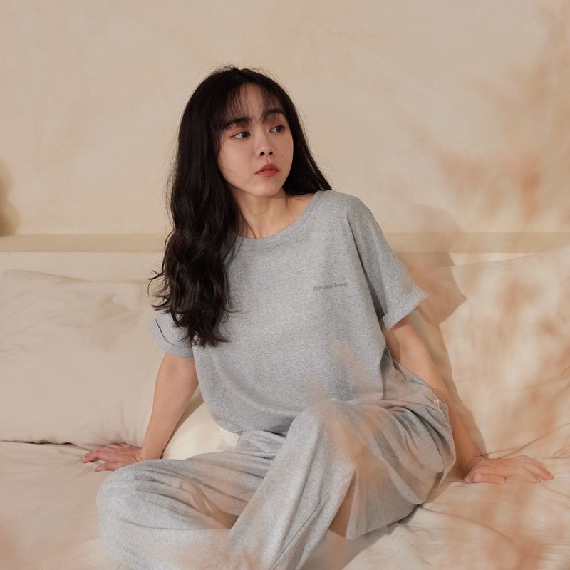 MIT有機棉寬袖運動風套裝-共2色 Fantino Home凡第諾家居｜睡衣/居家服人氣榜 - Pinkoi