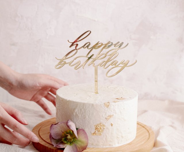 Happy Birthday Handwriting Cake