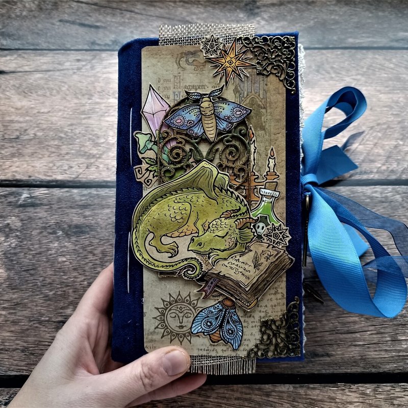 Dragon journal handmade Fairy junk journal Magic alchemy notebook - 設計館 ...