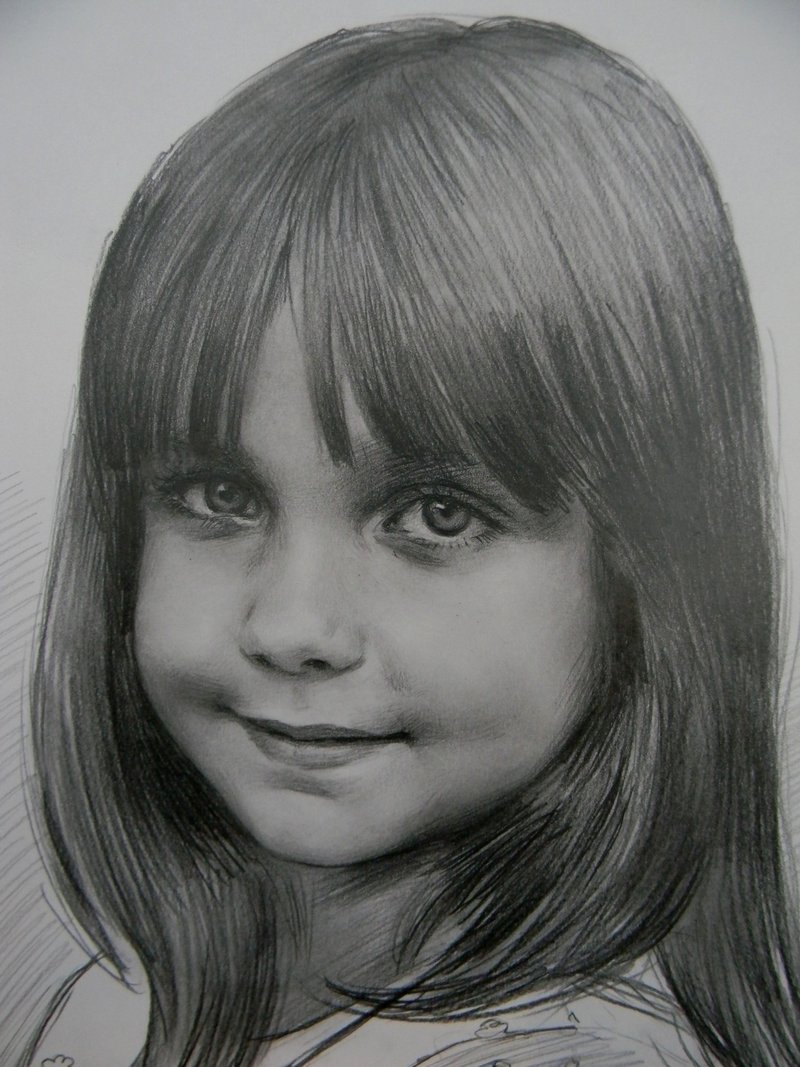 Custom portrait drawing, pencil portrait from photo, drawing from photo ...
