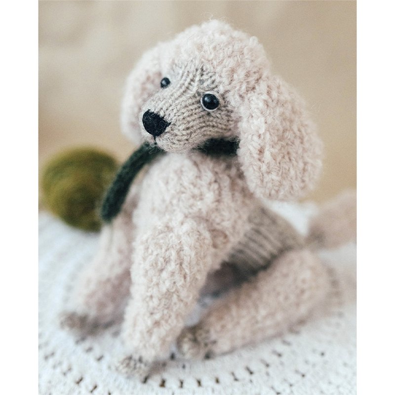 【數位】Poodle puppy knitting pattern. Little knitted realistic dog step by ...