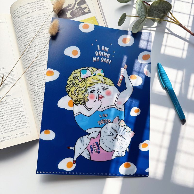 /加厚新款/ I am doing my best A4 L型資料夾 Shock MAMA 蛋定人生｜文件夾/資料夾人氣榜 - Pinkoi