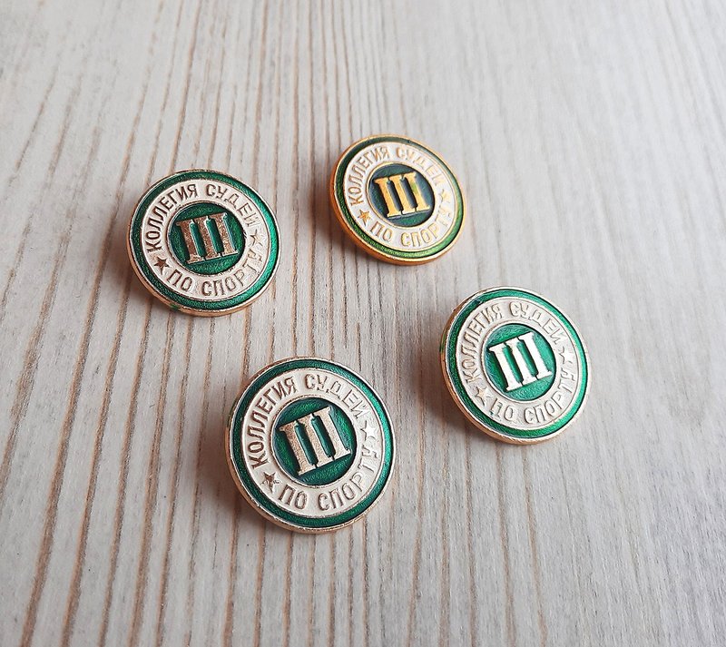 Sports Referees College III - Soviet sport referee pin badges 3rd ...