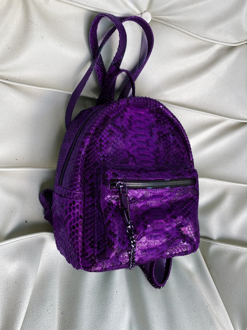 Python Leather Backpack Snakeskin Backpack Purple Leather Rucksack belp-atelier｜後背包/背包/書包人氣榜 ...