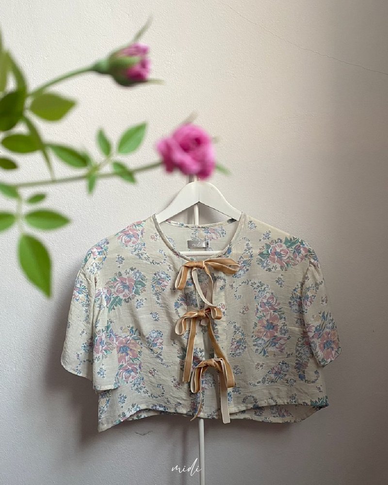 Primrose ~ Sweet floral crop top - 設計館 midi 女裝上衣 - Pinkoi