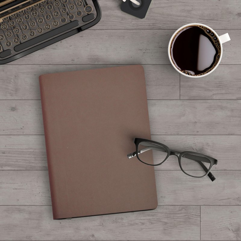 A5 Notepad, Notepad, Handbook, Diary, Grid Book, Bullet Simple Brown ...