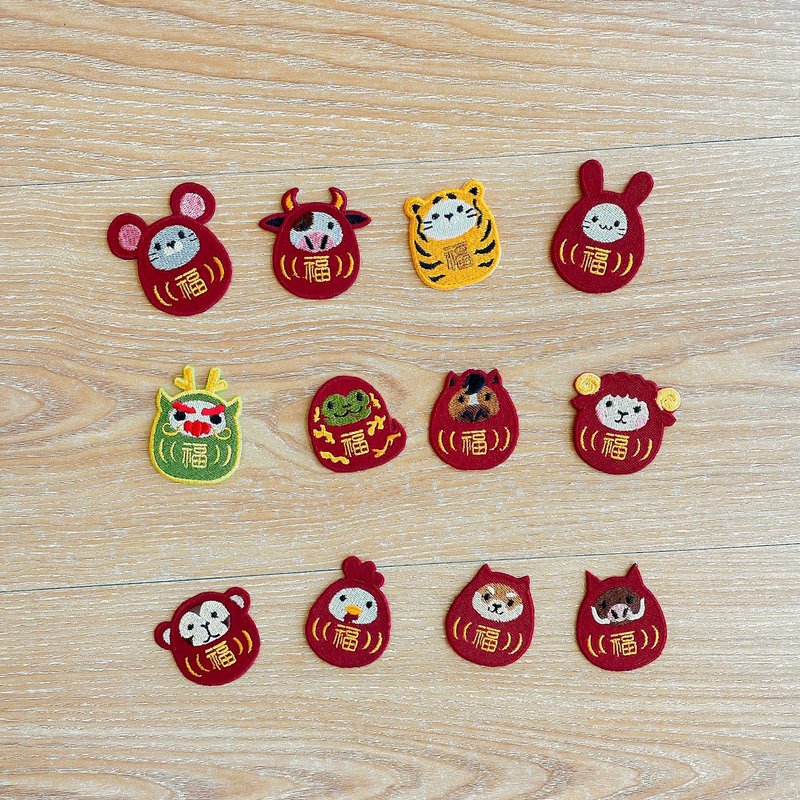 【日本達摩 12生肖】福氣達摩 燙貼 行李箱貼紙 防水貼紙 LDOHM 愜意的女子手做｜貼紙人氣榜 - Pinkoi