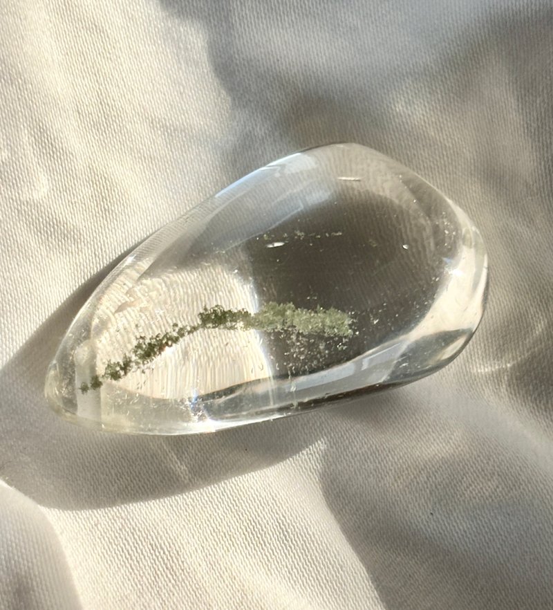 Brazilian emerald green ghost crystal pendant raw stone crystal ...