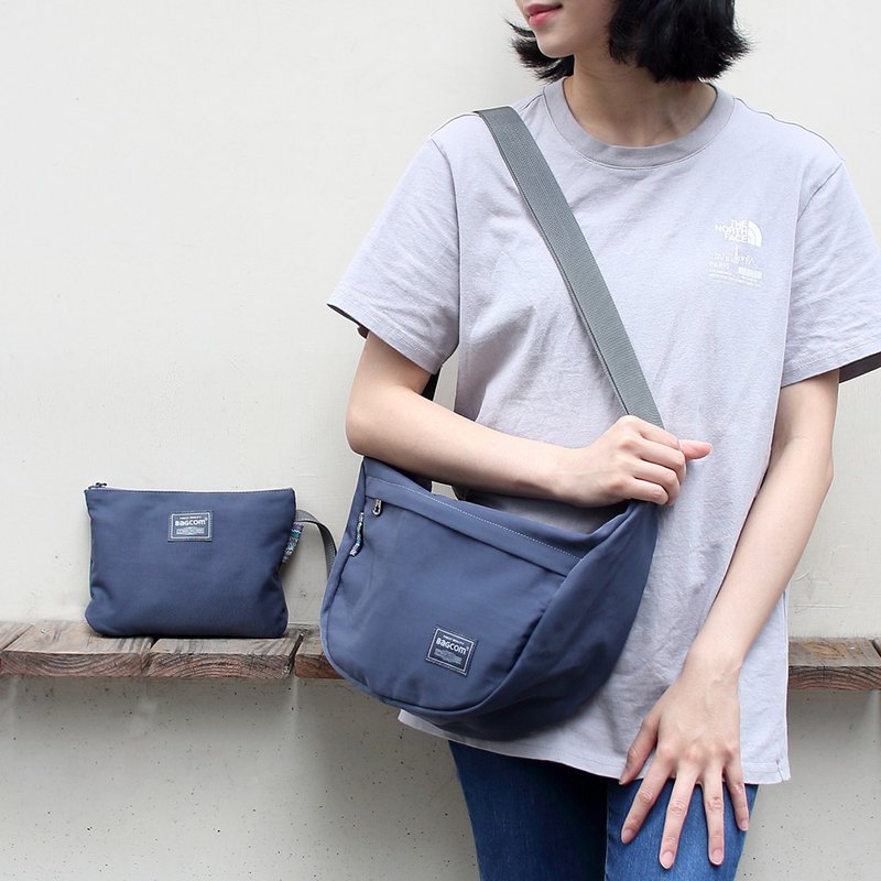 Augustin water resistant storage shoulder bag-Blue Grey_100308 - Shop ...