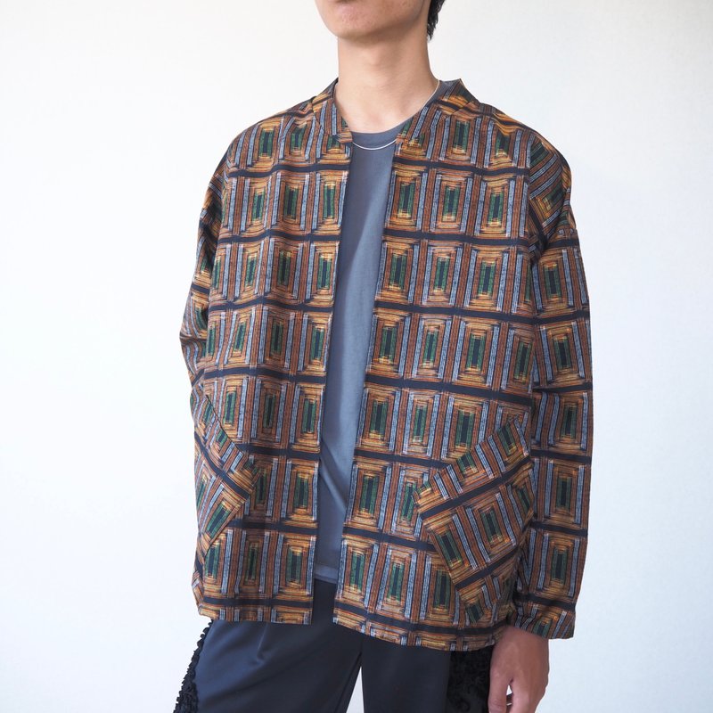 【日本製造】額外長袖夾克、復古和服夾克男士、升級改造 - 設計館 UMUI 男夾克/外套 - Pinkoi