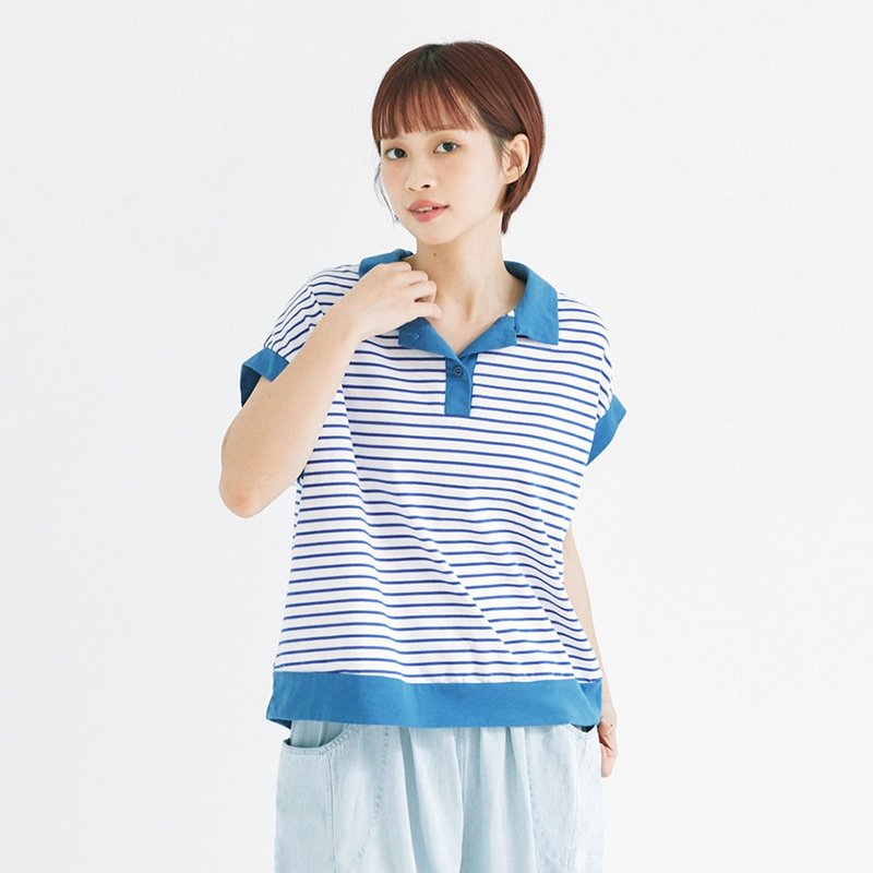 【Simply Yours】清爽條紋上衣 藍F Simply Yours - Pinkoi 限時優惠活動