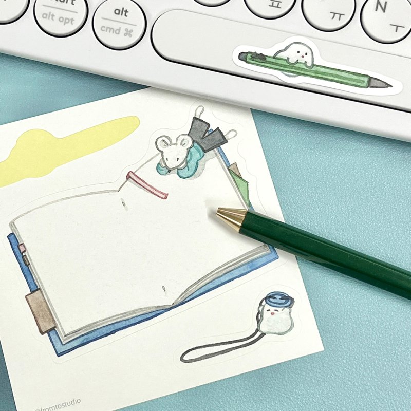 Diary Writable memo sticker set - Shop Fromto Studio Stickers - Pinkoi