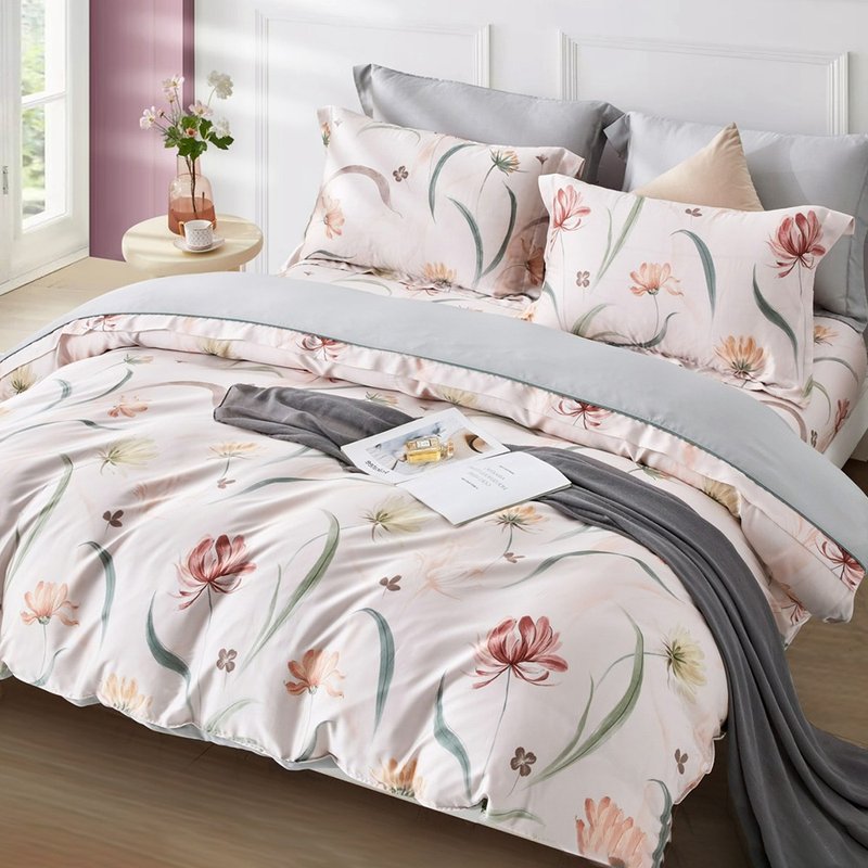 LM15/奧地利100%萊賽爾涼感60支純天絲TM/全鋪棉床包枕套兩用被套 小日常寢居｜寢具/床包人氣榜 - Pinkoi