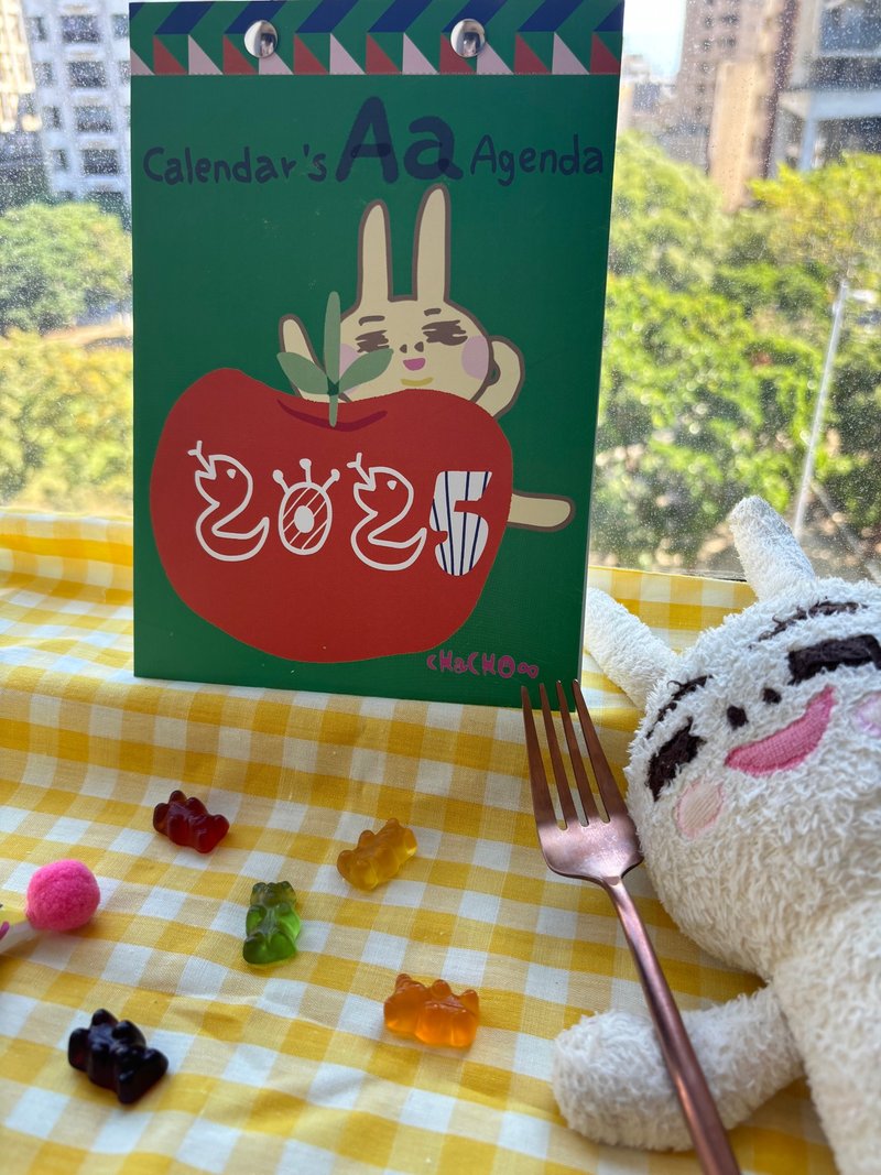 A5撕線月曆本 |2025 鼻孔兔字母卡月曆| 一起從AA到ZZZ的約會旅程 ChacHo8 鼻孔兔｜日曆/月曆/年曆人氣榜 - Pinkoi