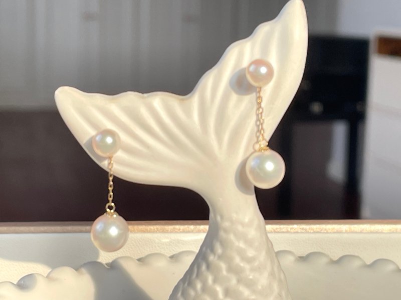 風在吹 天然海水珍珠 日本akoya 四珠 18k金 耳環 Athena珍珠設計｜耳環/耳夾/耳骨夾人氣榜 - Pinkoi