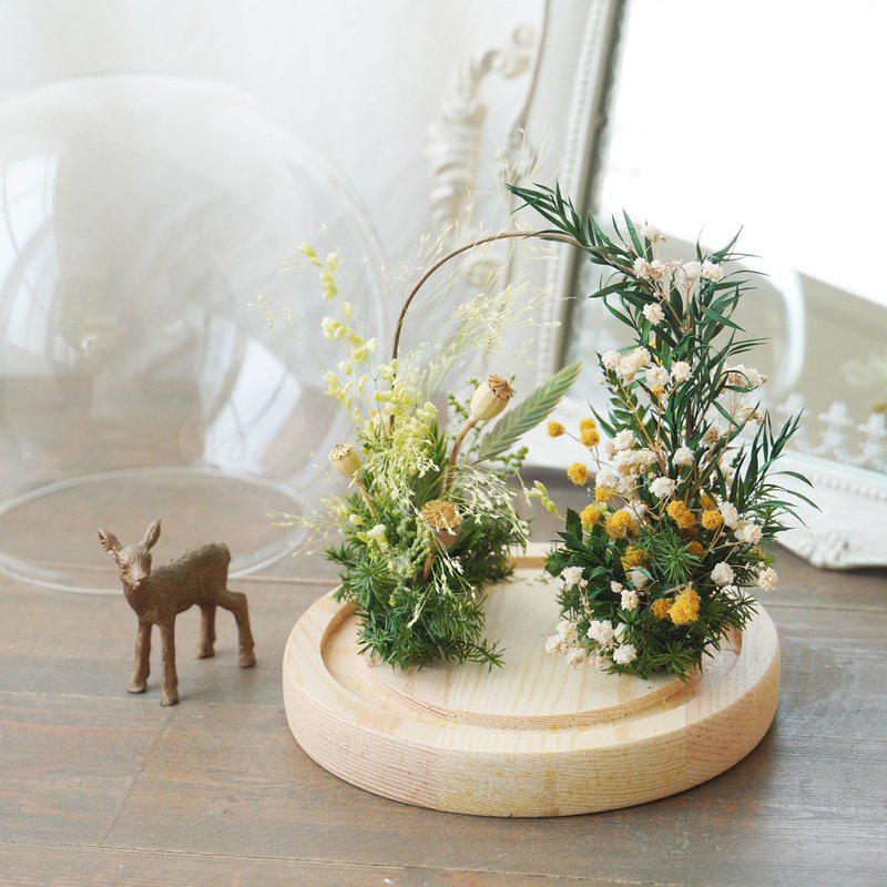 【體驗】DIY課程 手作永生森林玻璃球座 / 附贈一杯飲品 SUN 風格花物｜植栽/花藝人氣榜 - Pinkoi