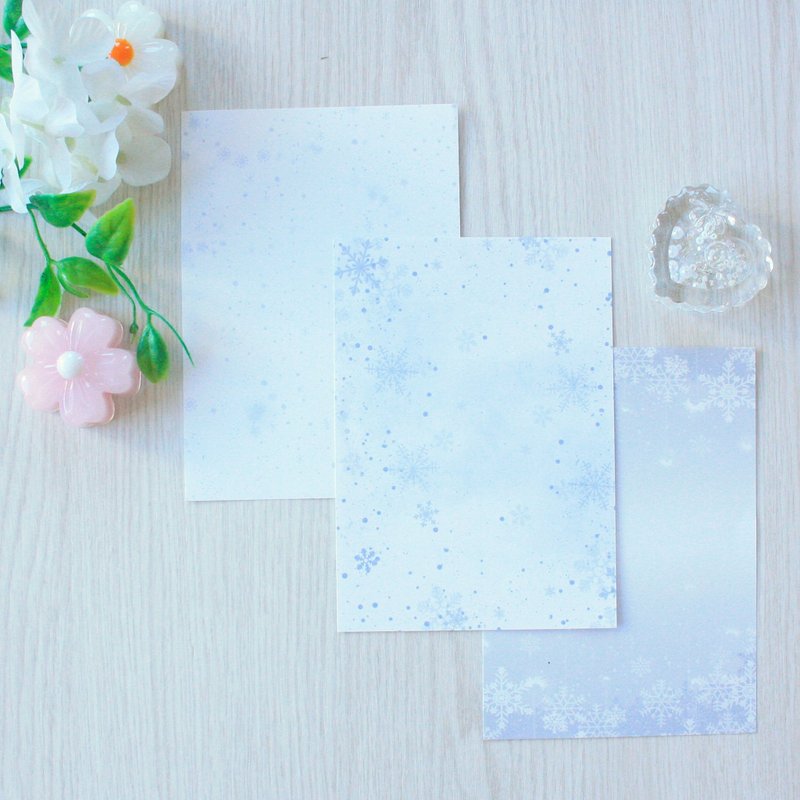 Oriental background paper _ Crystal snow flake Danhong｜貼紙人氣榜 - Pinkoi