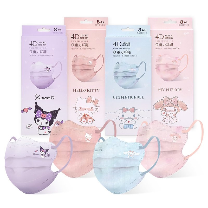 【ONEDERWanda】Sanrio Hello Kitty Butterfly Beauty Mask for Adults (8 ...