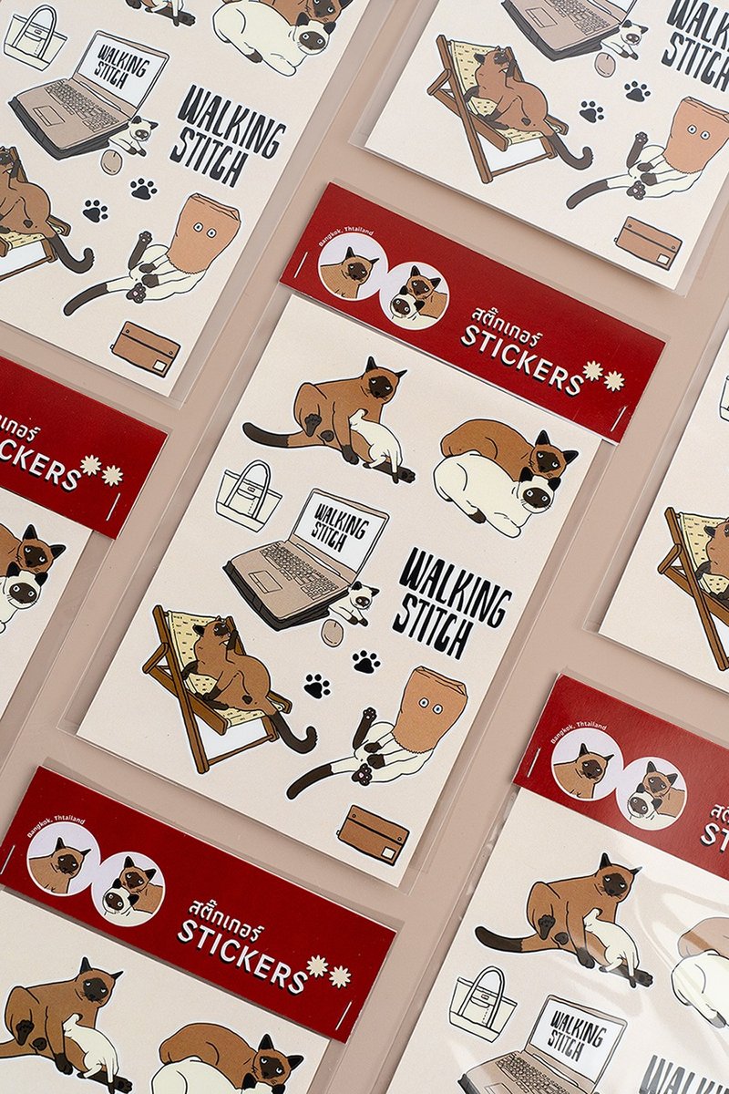 Walking Stitch : Kew-Lew Sticker walking stitch｜貼紙人氣榜 - Pinkoi
