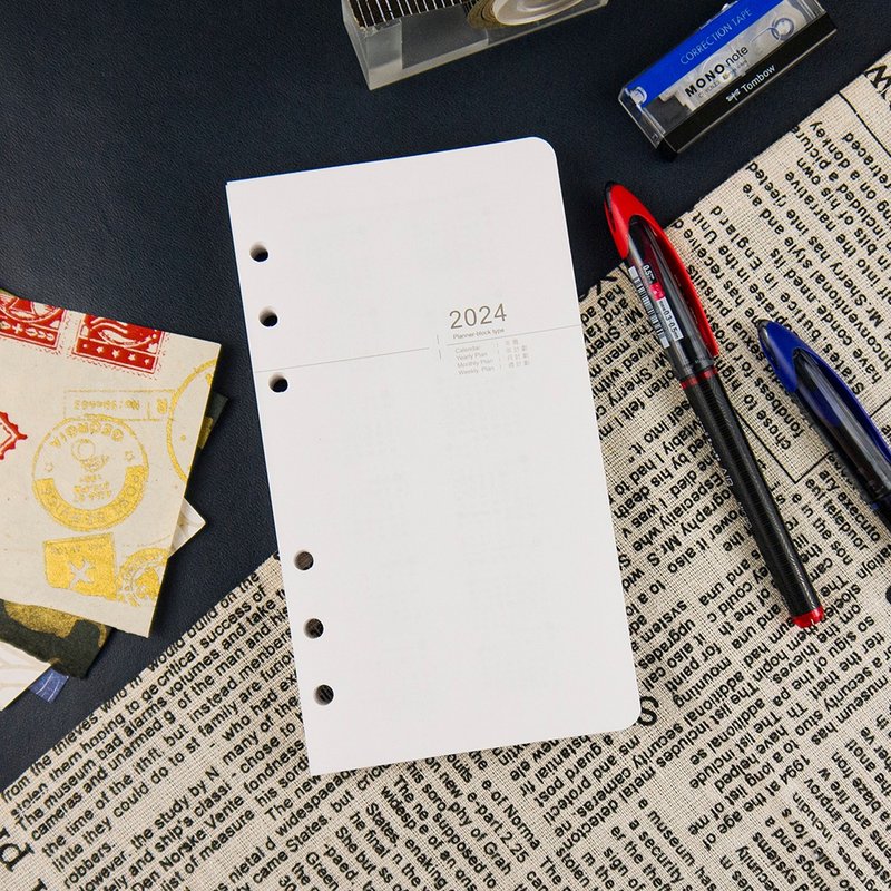 2024日誌 48K橫式週誌/補充式內頁(6孔) 綠的事務用品股份有限公司｜筆記本/手帳人氣榜 - Pinkoi